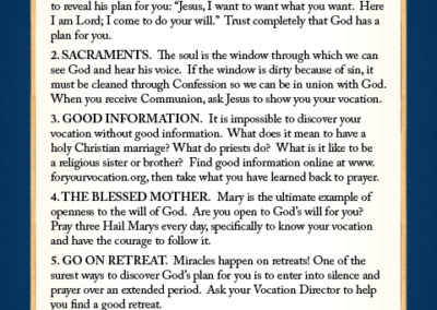 6 Ways to Discover My Vocation Card (set of 50) - Vianney Vocations